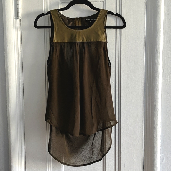 Double Zero | Tops | Womens Double Zero Olive Green Sheer Top | Poshmark